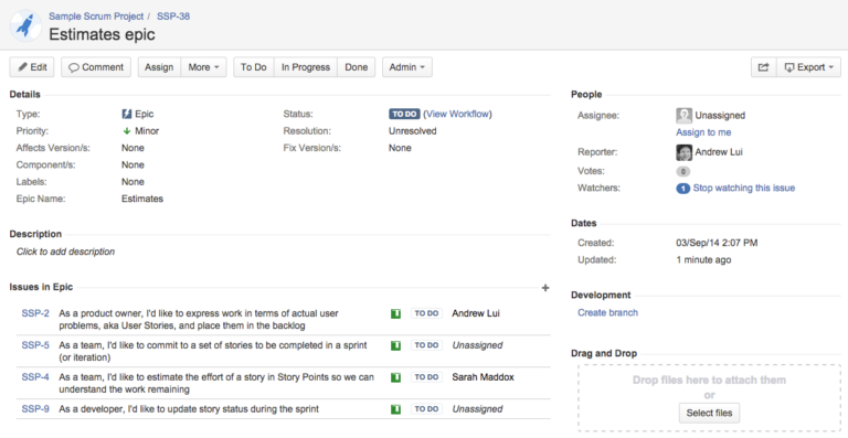 Jira Epic Template